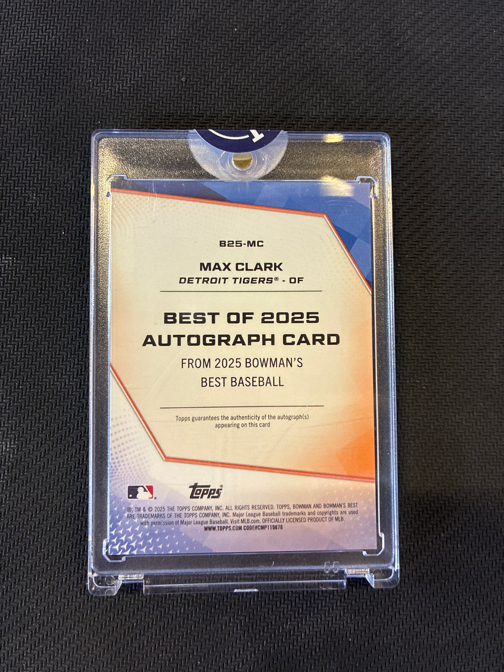 2025 Bowman's Best Max Clark Gold Auto /50 Tigers – Magic City Collectibles